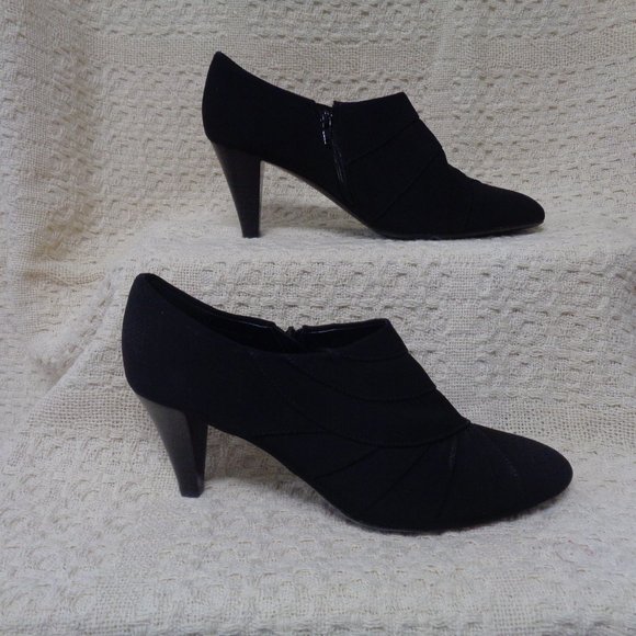 Impo | Shoes | Black Gabardine Shoes By Impo In Draped Style And Side ...